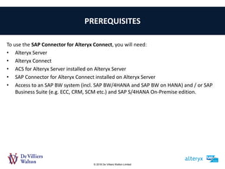 How to use the SAP Connector for Alteryx Connect | PDF