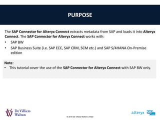How to use the SAP Connector for Alteryx Connect | PPT