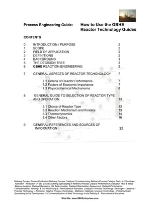 How to use the GBHE Reactor Technology Guides | PDF