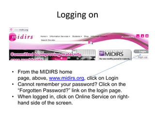 How to use the midirs reference database | PPTX | Search | Internet