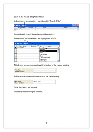 MS Access Macros | PDF | Databases | Computer Software and Applications