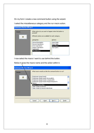 MS Access Macros | PDF | Databases | Computer Software and Applications