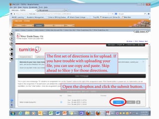 How to Use the TurnItIn Dropbox in angel | PPTX