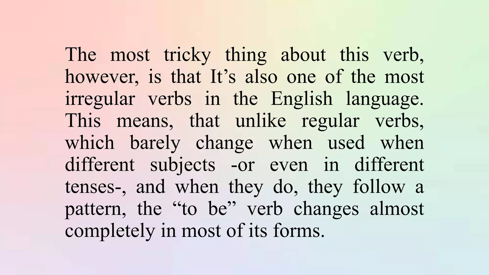 How to use the verb to be | PPTX