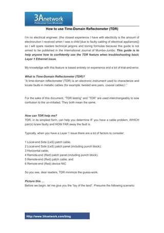 How to use time domain reflectometer (tdr) | PDF