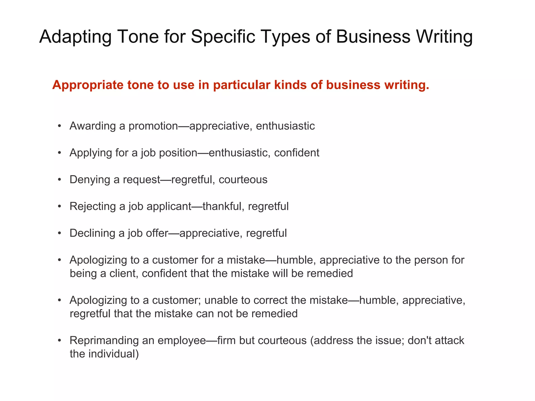 How to use tone in writing | PPT