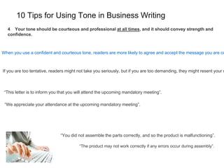 How to use tone in writing | PPT