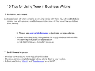 How to use tone in writing | PPT