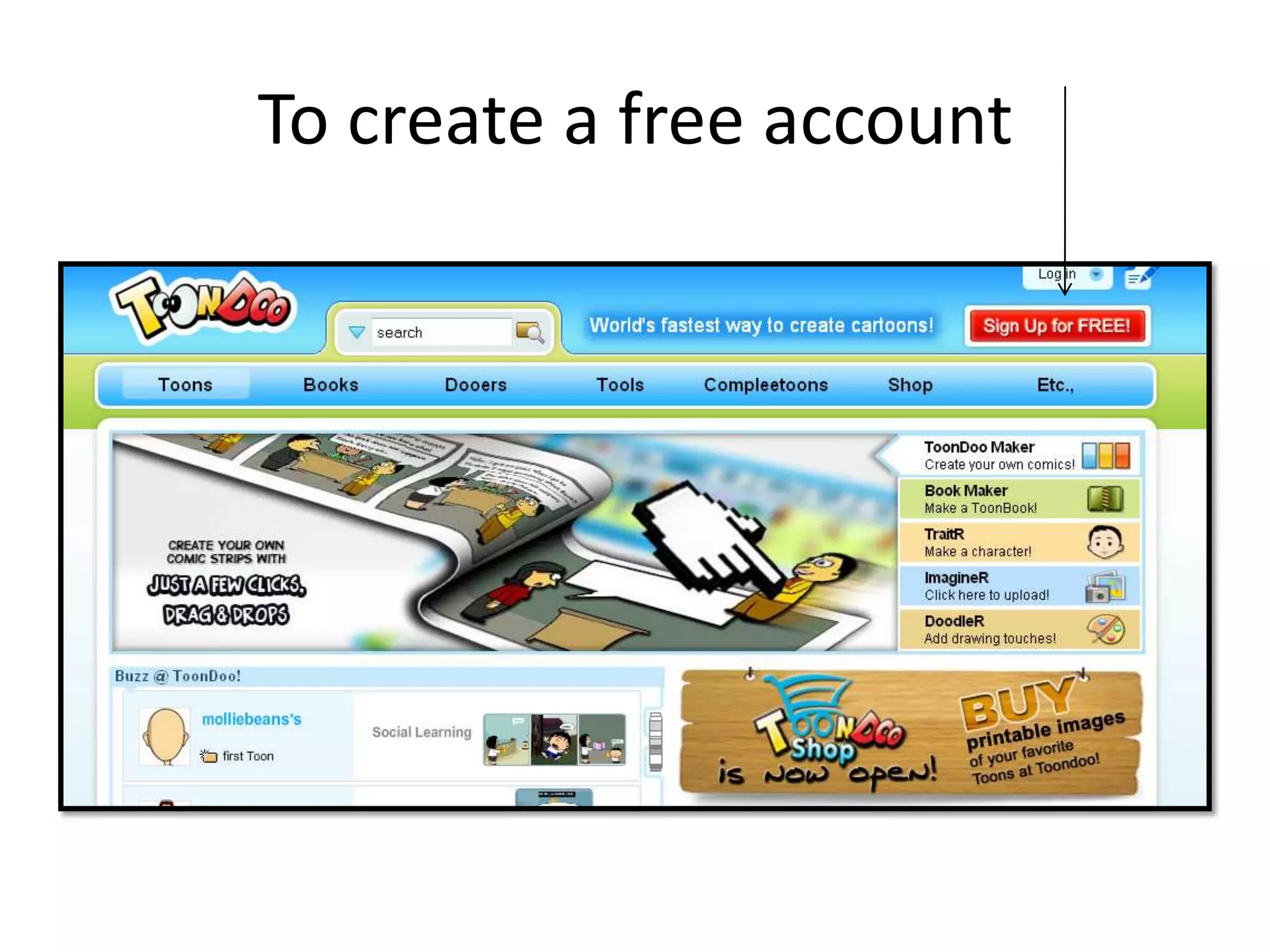 ToonDoo - how to use this exciting cartoon creator in your classroom | PPTX
