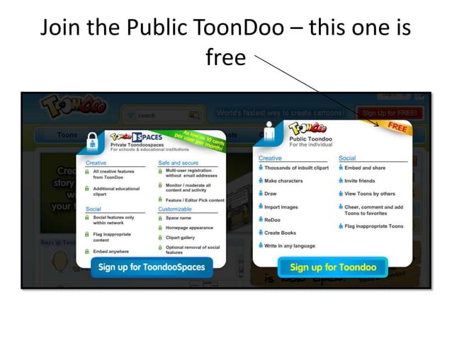 ToonDoo - how to use this exciting cartoon creator in your classroom | PPTX