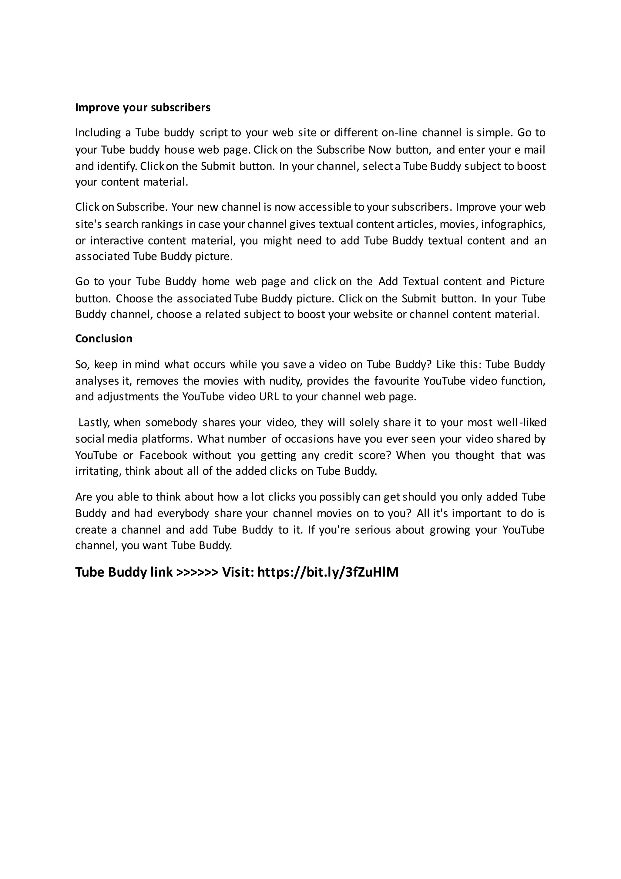 How to use tube buddy for more views | DOCX