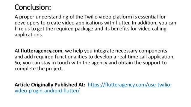 How to Use Twilio Video Plugin for Android with Flutter.pptx