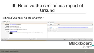 How to use Urkund on Blackboard | PPTX