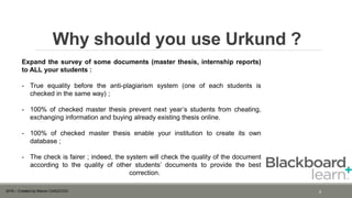 How to use Urkund on Blackboard | PPTX