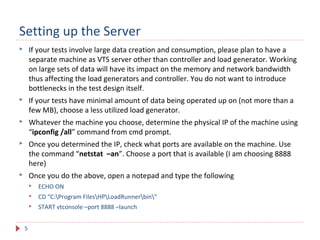 How to use VTS with loadrunner | PPT