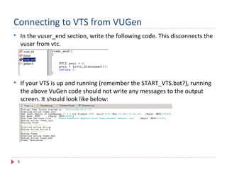 How to use VTS with loadrunner | PPT