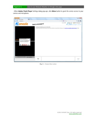 How to Use Webcam Morpher in Omegle Chat Page | PDF