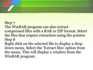 How to use WinRAR | PPT
