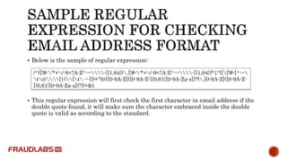 How to validate an email address syntax | PPT