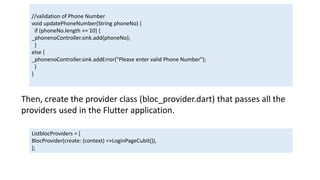 How to Validate Form With Flutter BLoC.pptx | Programming Languages | Computing