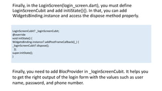 How to Validate Form With Flutter BLoC.pptx | Programming Languages | Computing