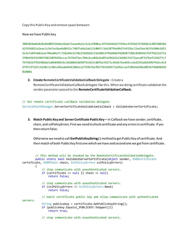 How to validate server certificate | PDF