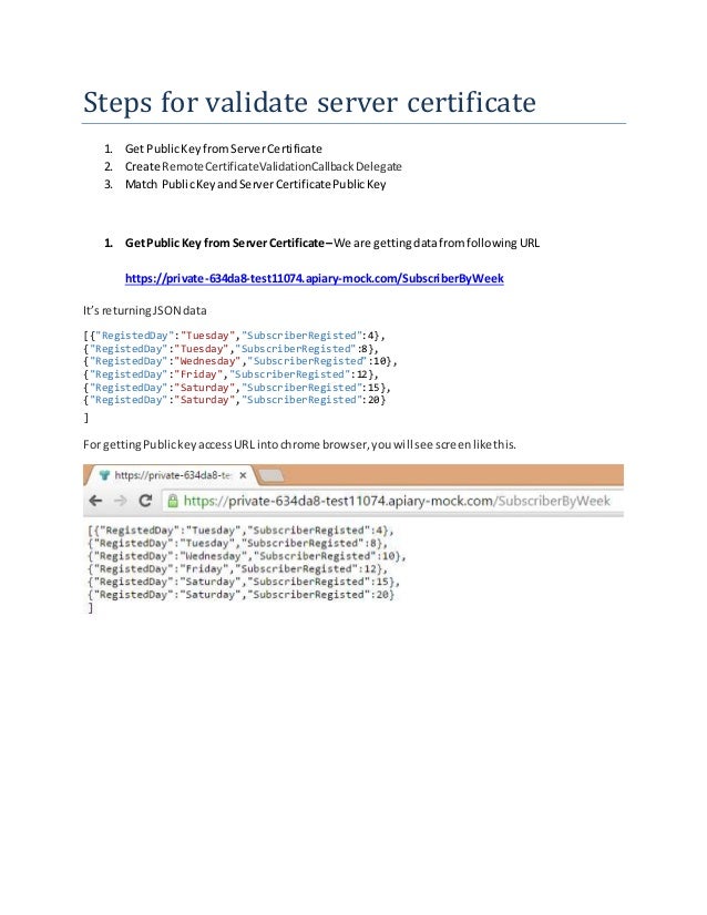 How To Validate Server Certificate