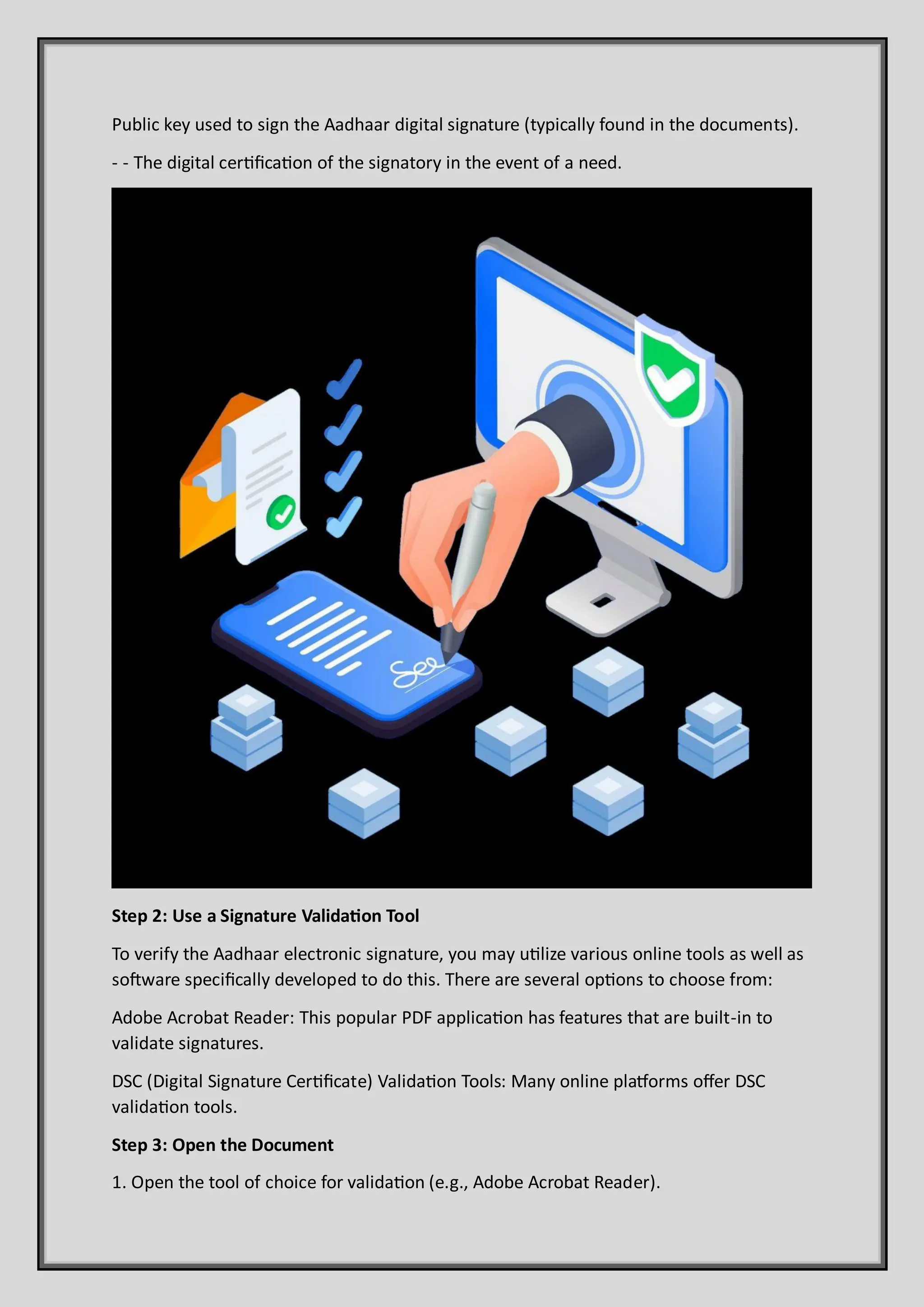 How to validate the Aadhaar electronic signature An Easy.pdf | Free Download