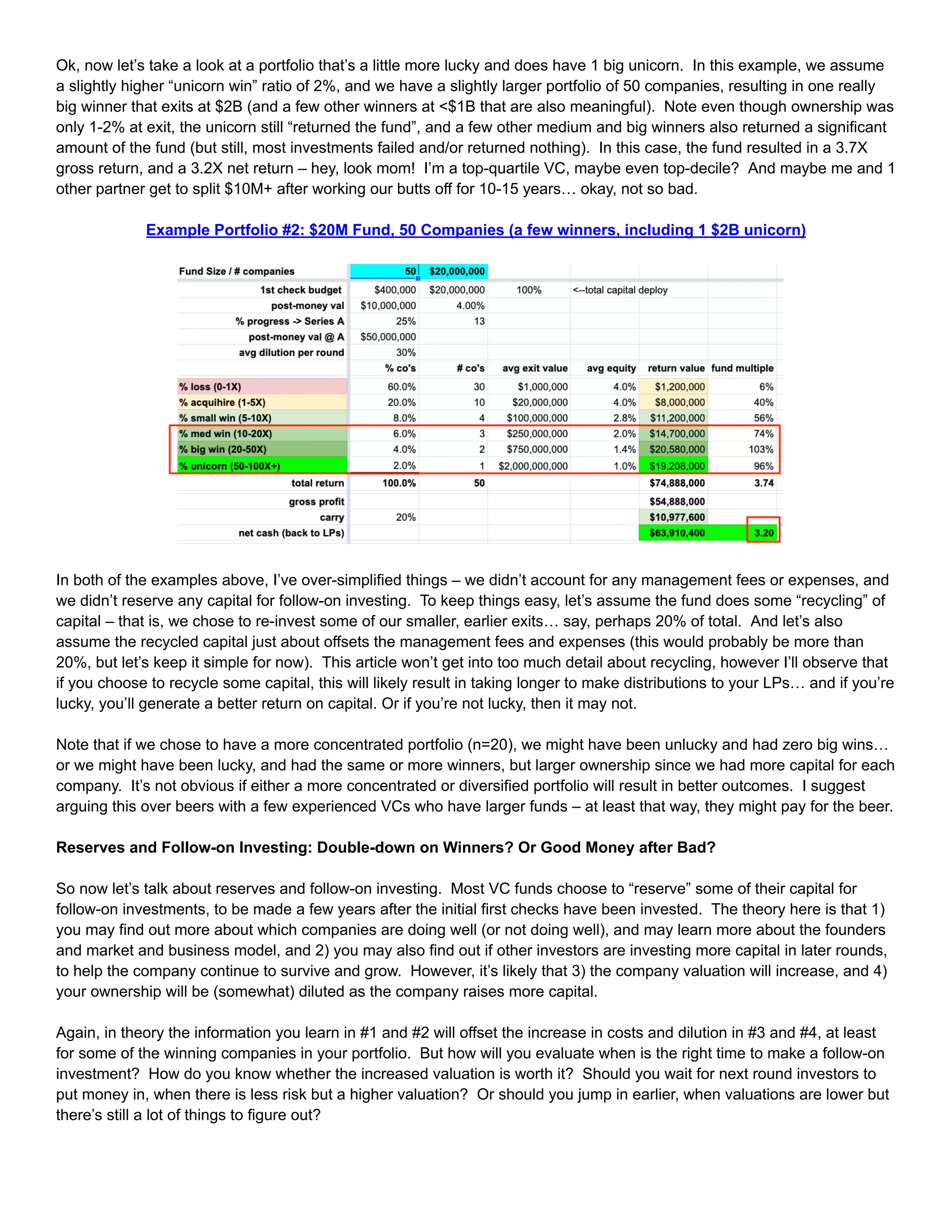 How to VC: Creating a VC fund portfolio model | PDF