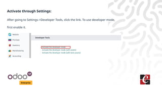 How to View Raw Data in Odoo 17 Debug Mode | PPTX