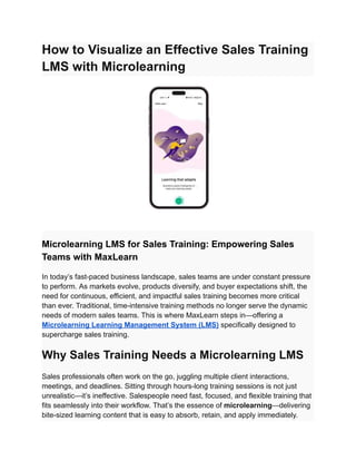 How to Visualize an Effective Sales Training LMS with Microlearning.pdf