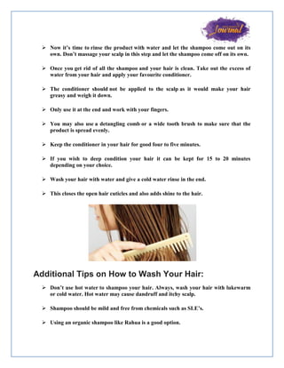 How to wash your hair | PDF
