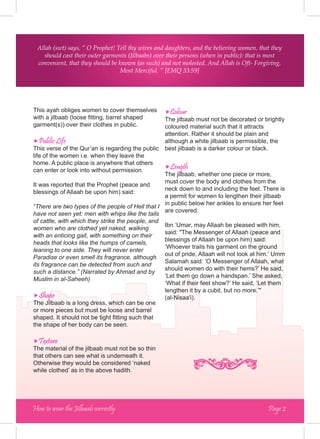 How to wear the jilbaab | PDF