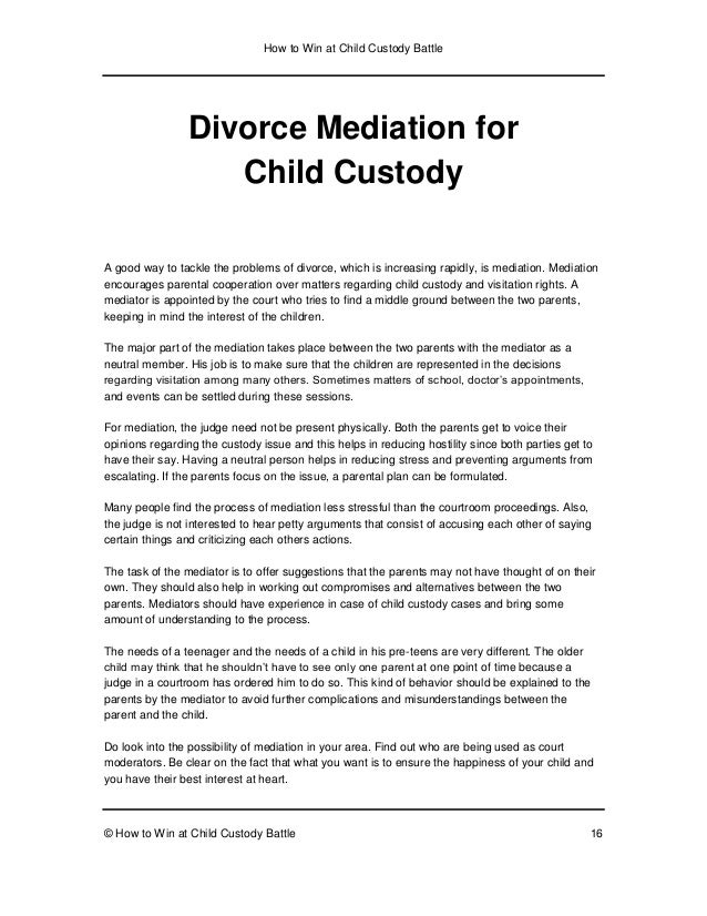 How to win_at_child_custody_battle | PDF
