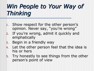 Howto winfriends dale carnegie | PPT