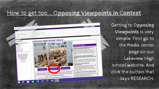 How to work... opposing viewpoints in context | PPTX