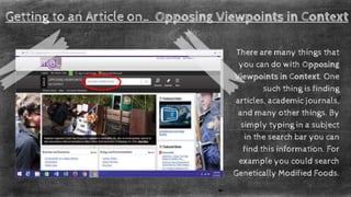 How to work... opposing viewpoints in context | PPTX