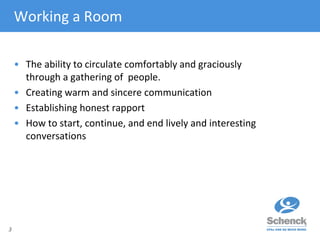 How to work a room | PDF | Resume Writing and Advice | Job Search