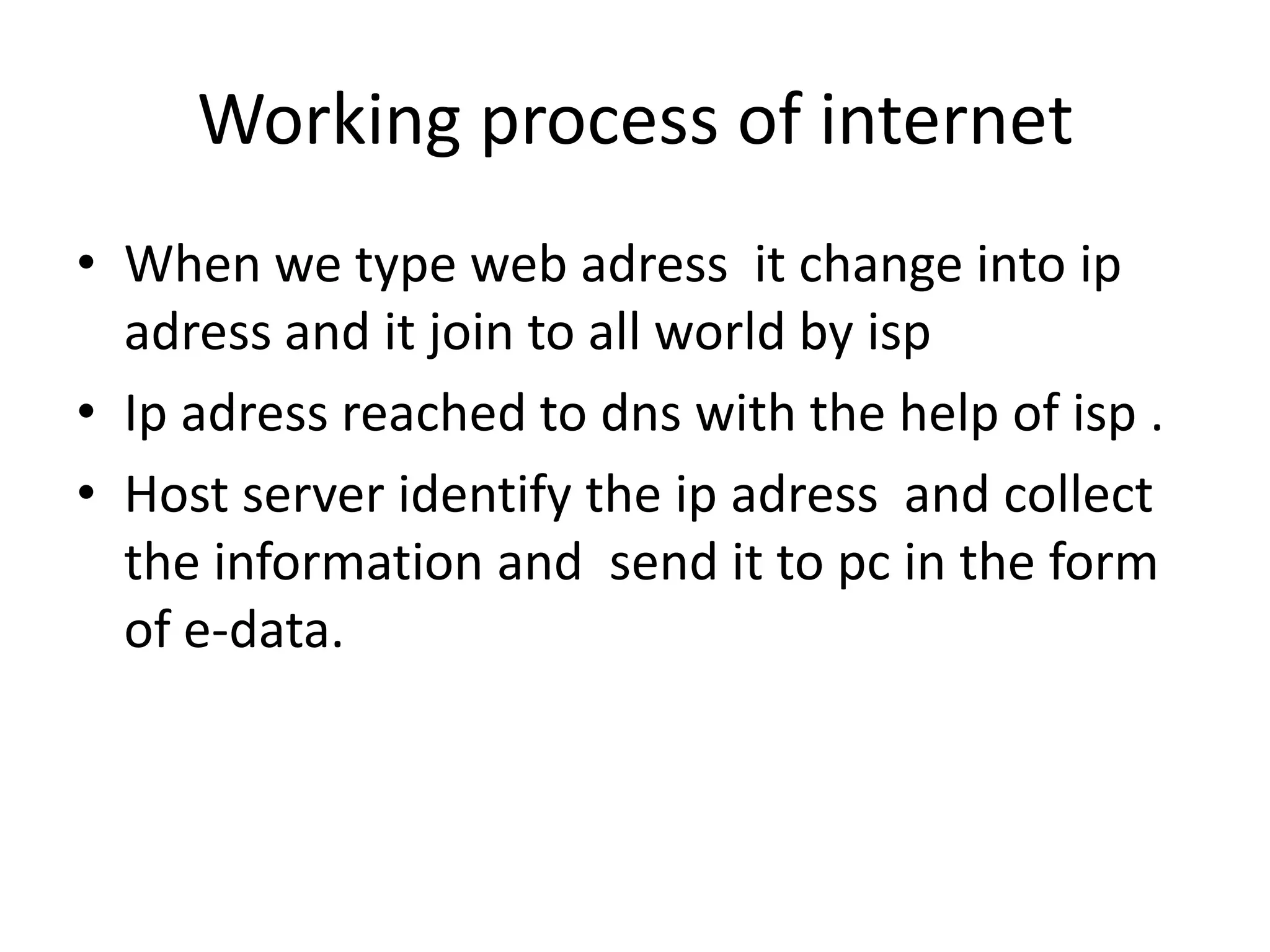 How to work internet | PPT
