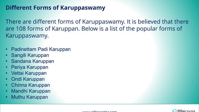 How to worship karuppaswamy | PDF