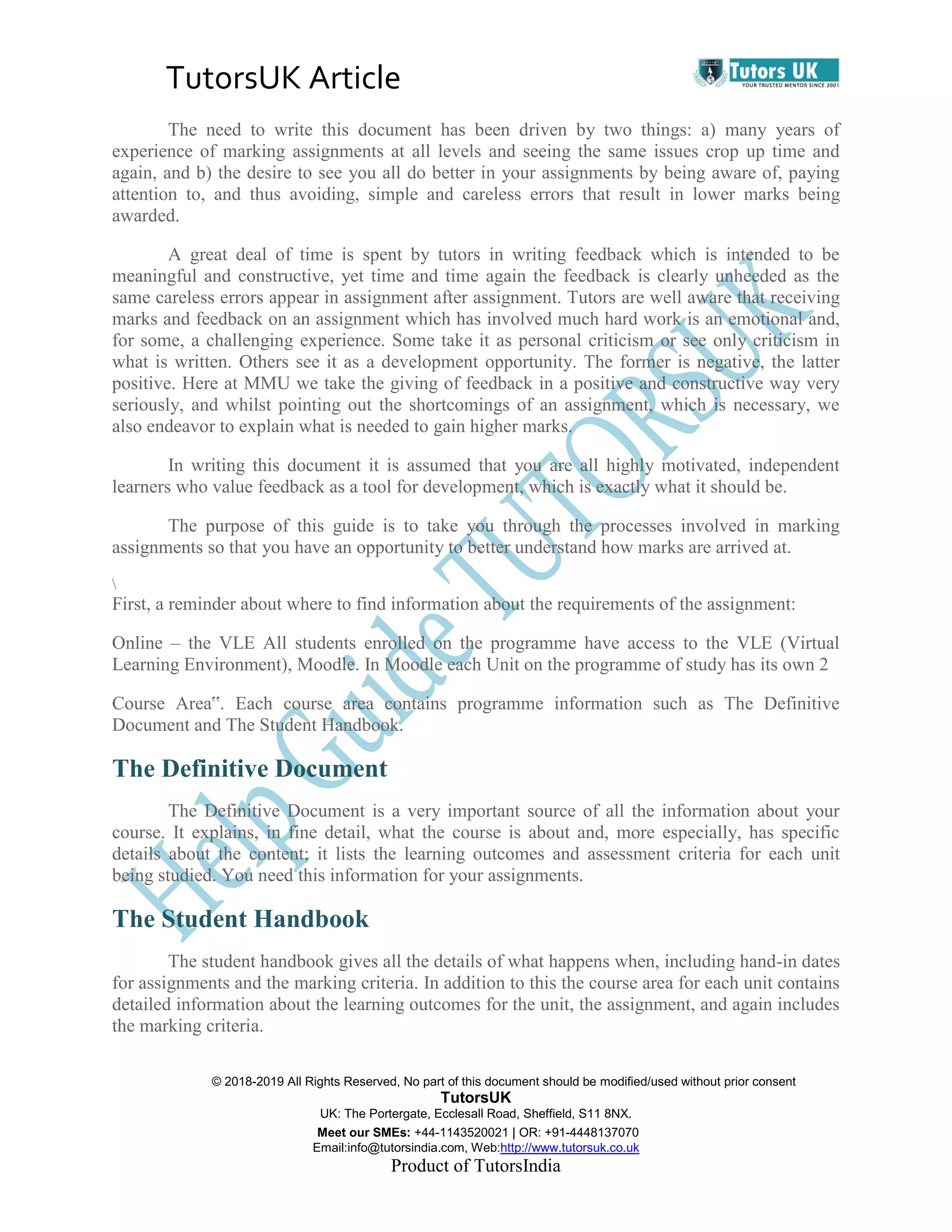 How to write : Guidelines for your writing assignment | PDF