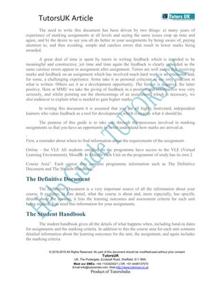 How to write : Guidelines for your writing assignment | PDF