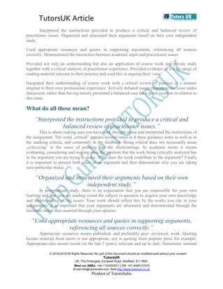 How to write : Guidelines for your writing assignment | PDF