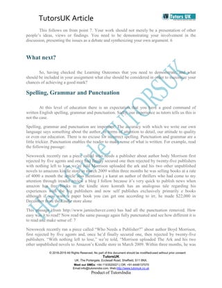 How to write : Guidelines for your writing assignment | PDF