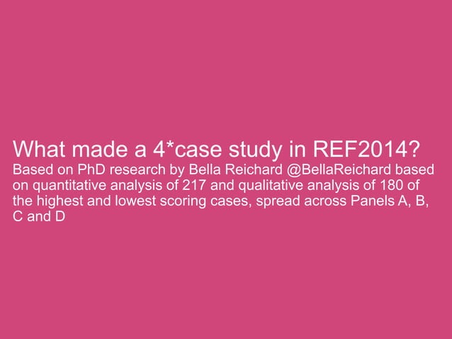 How to write a 4* REF impact case study | PPT