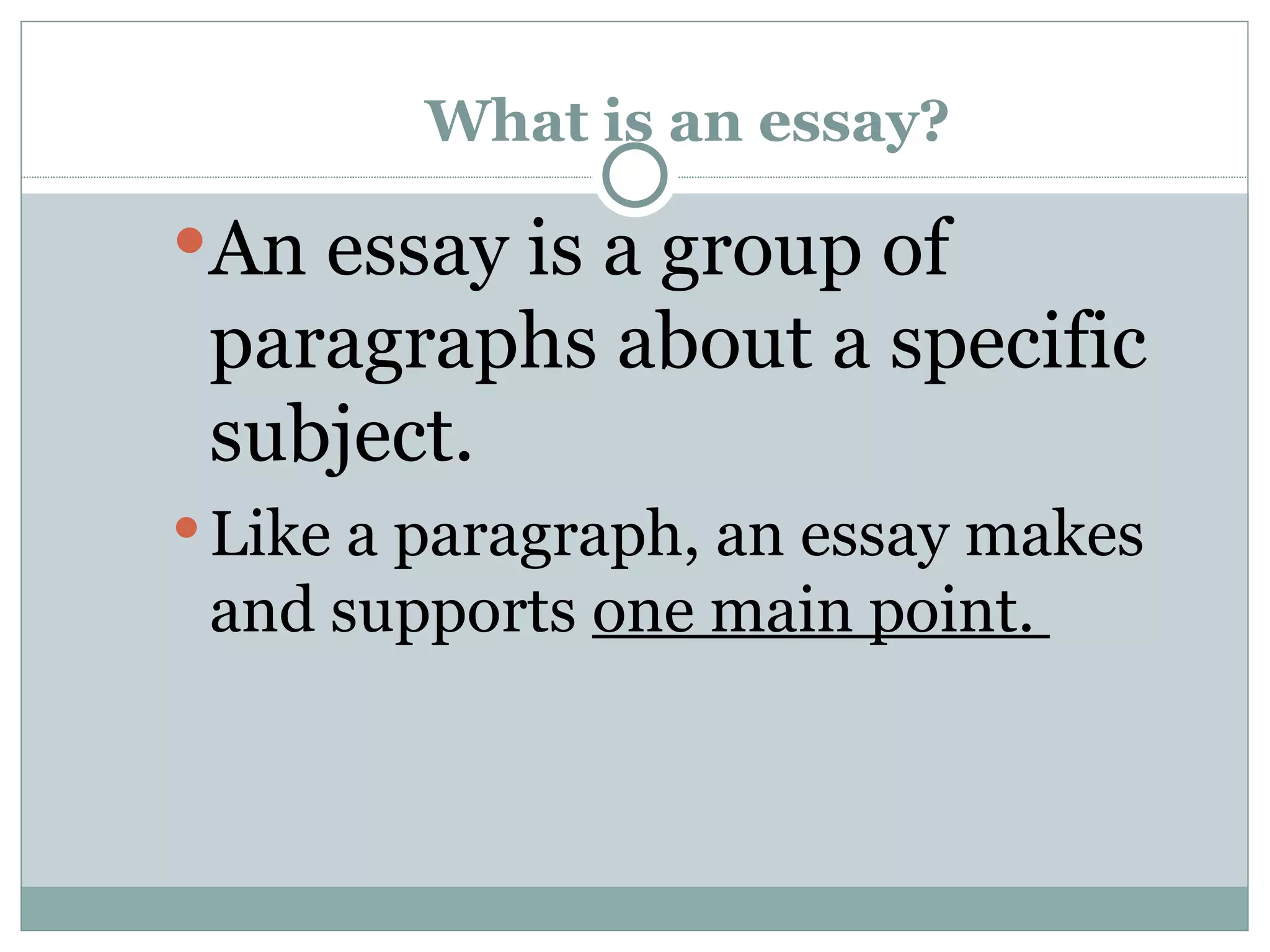 How to write a 5 paragraph essay | PPT