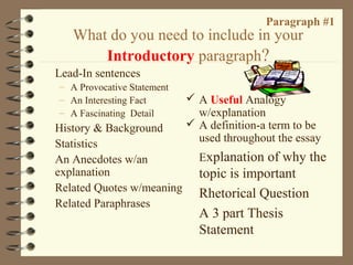 How to write a 5 paragraph essay 1 | PPT