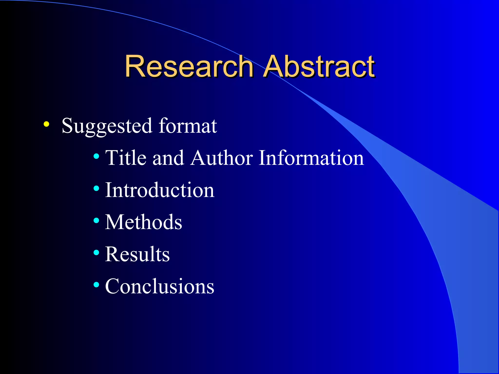 How to write a abstract | PPT