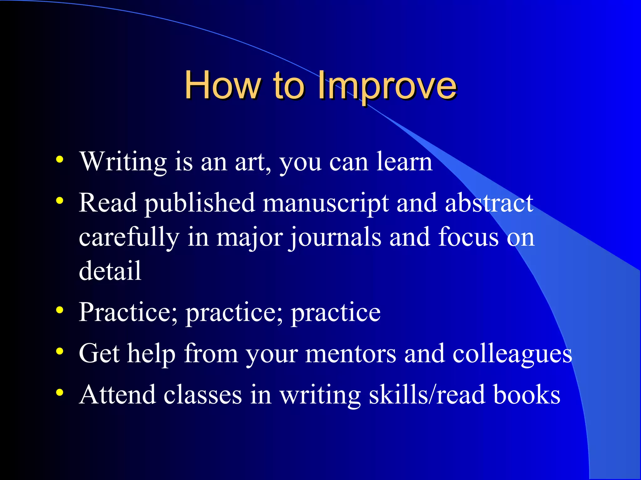 How to write a abstract | PPT