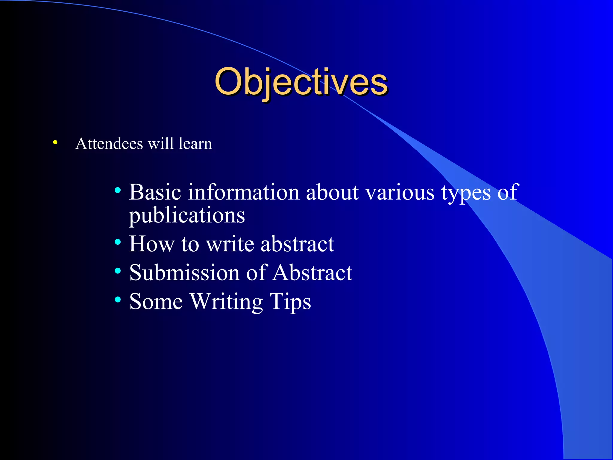 How to write a abstract | PPT